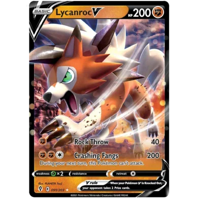 091/203 Lycanroc V Card - De Spelvogel