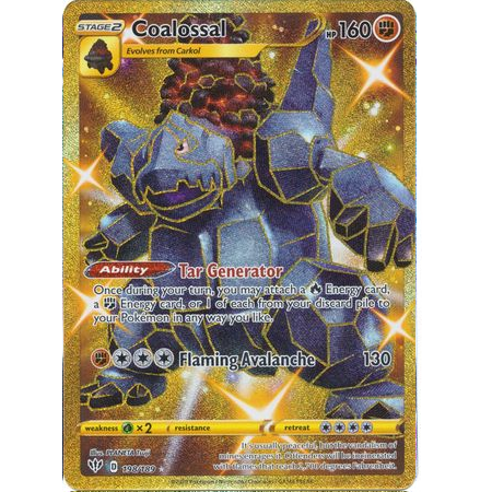 "Secret Rare Coalossal 198/189 - Pokémon TCG Card | Ultra Collectible"