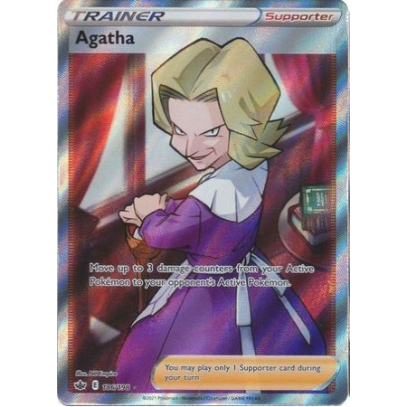 "Full Art Ultra Rare Pokémon TCG Card 186/198 - Agatha"