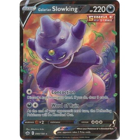 "Ultra Rare 99/198 Galarian Slowking V - Pokémon TCG Card"