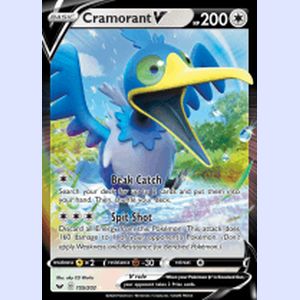 "Ultra Rare 155/202 Cramorant V Pokémon Card - Water Type | TCG Set"